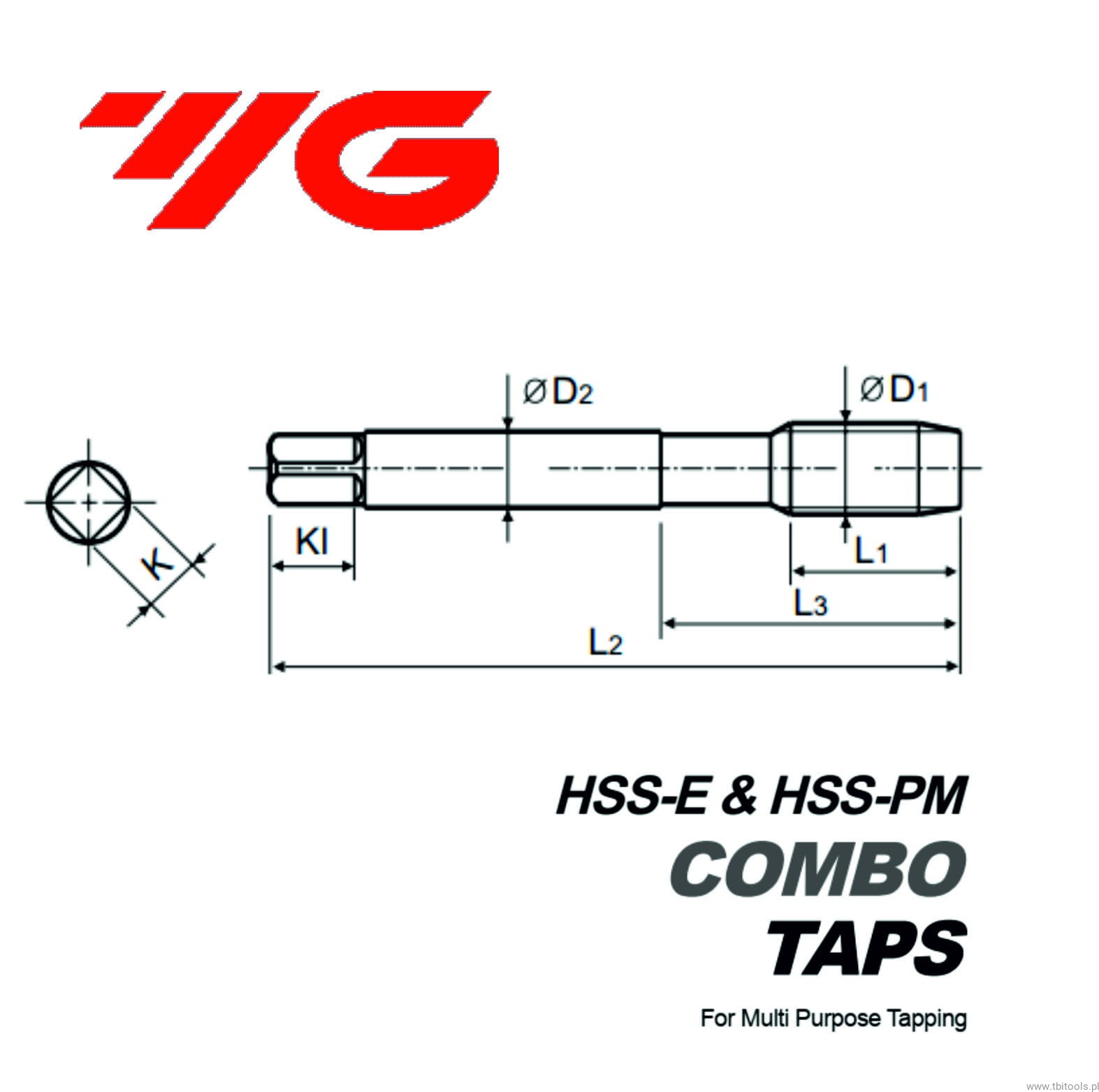 Gwintownik prosty M4X0.7 6H HSS-E DIN 371 (TIN) TBI Tools - precyzyjne ...